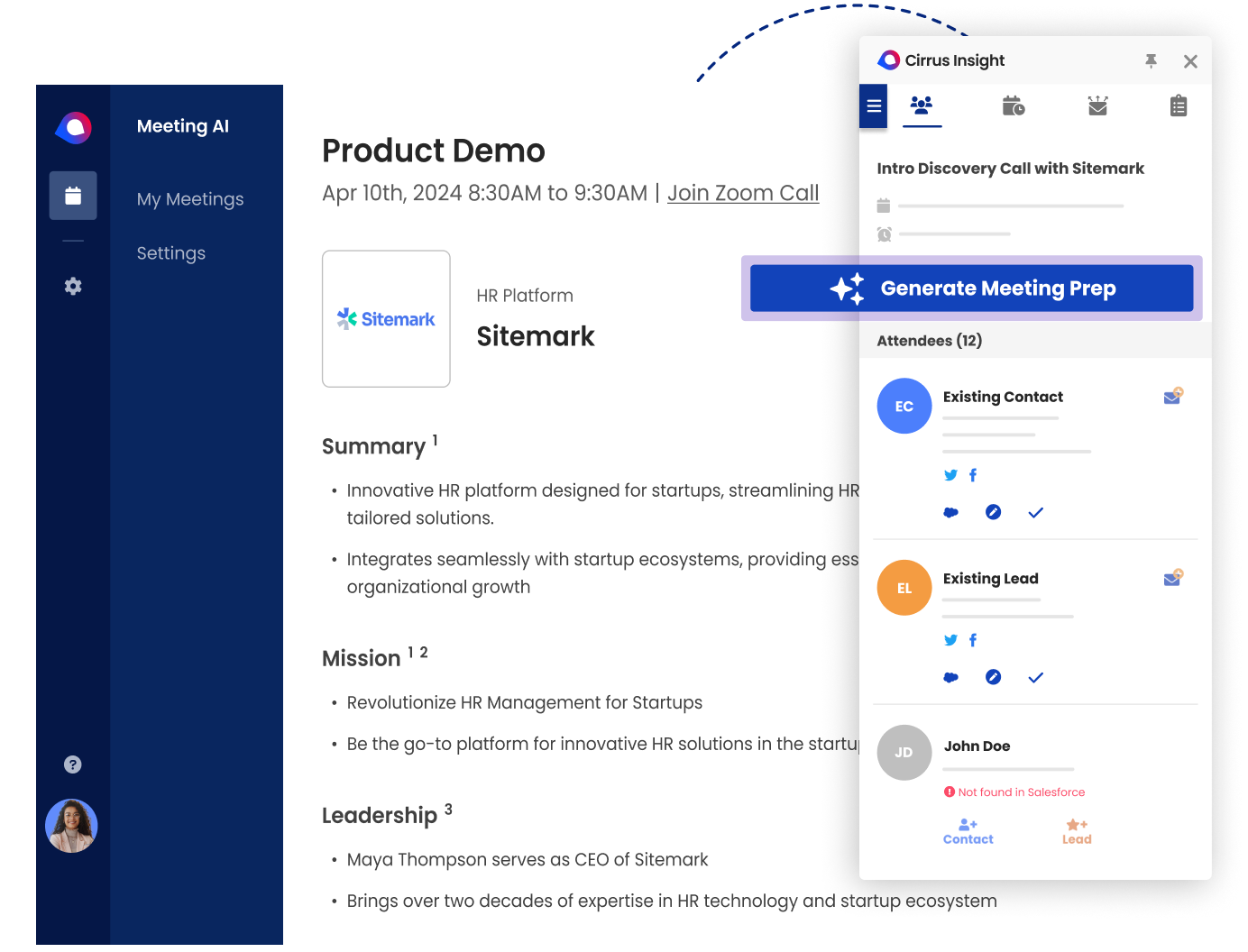Meeting AI Launch to Revolutionize Sales Prep | Cirrus Insight